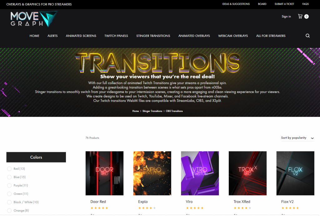Stream Transitions - Free & Premium Stingers for Streamers