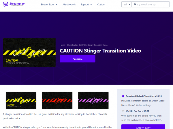 Stream Transitions - Free & Premium Stingers for Streamers