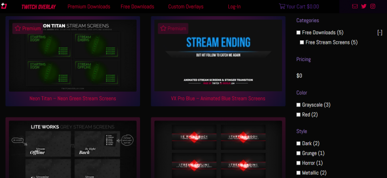 Twitch Starting Soon Screens - Free & Premium Options