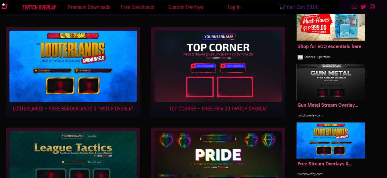 Webcam Overlays - Free & Premium for Your Twitch Stream